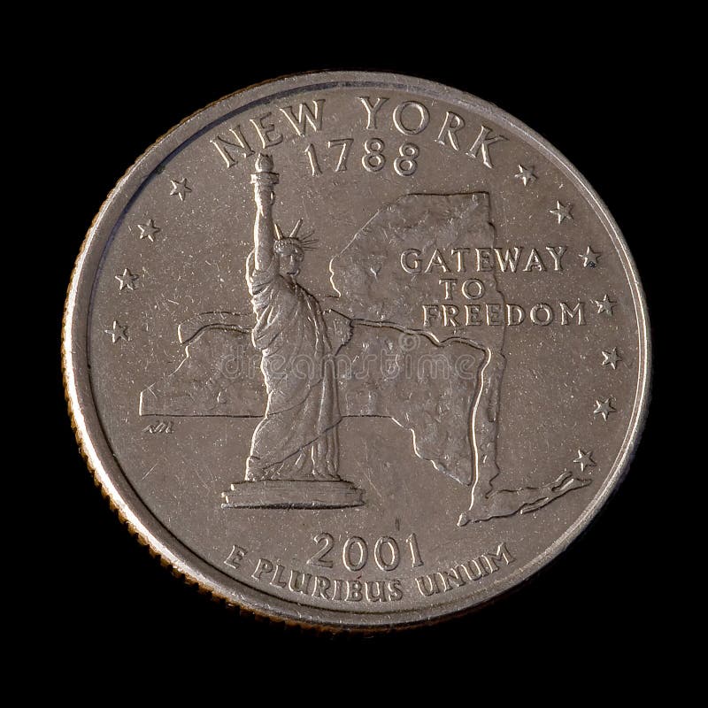 Isolated New York quarter stock photo. Image of white - 14866966