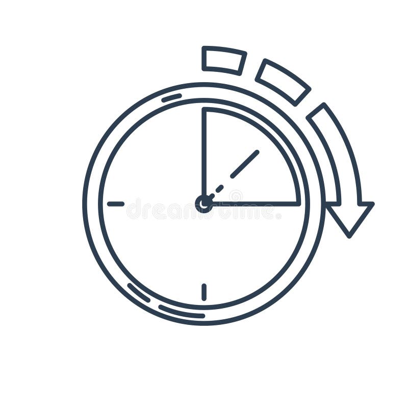 Quarter Hour Icon. Vector Illustration Decorative Design Stock Vector ...