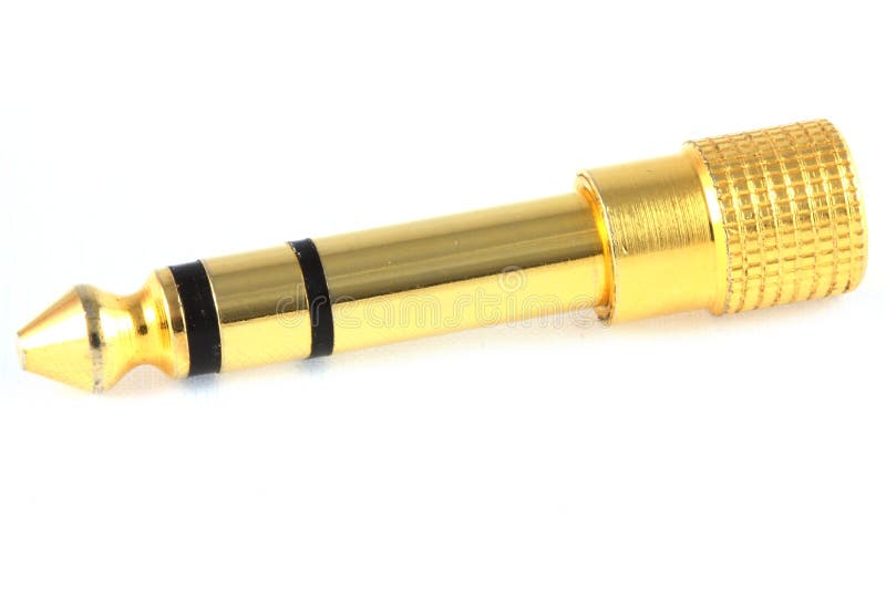 Quarter Inch Stereo Jack Plug Stock Image - Image of knurled, connector ...