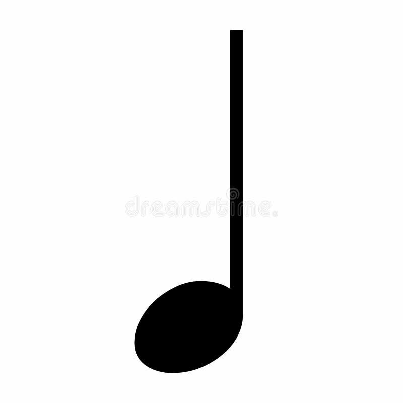 Quarter Note Rest Vector Icon on White Background. Flat Vector Quarter ...