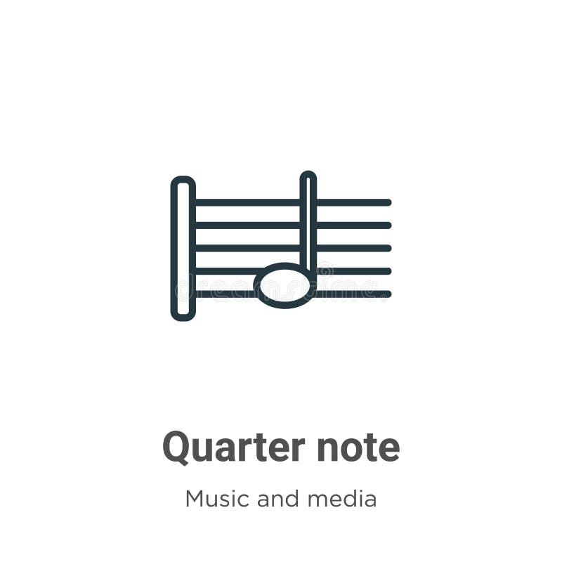 Quarter Note Rest Vector Icon on White Background. Flat Vector Quarter ...