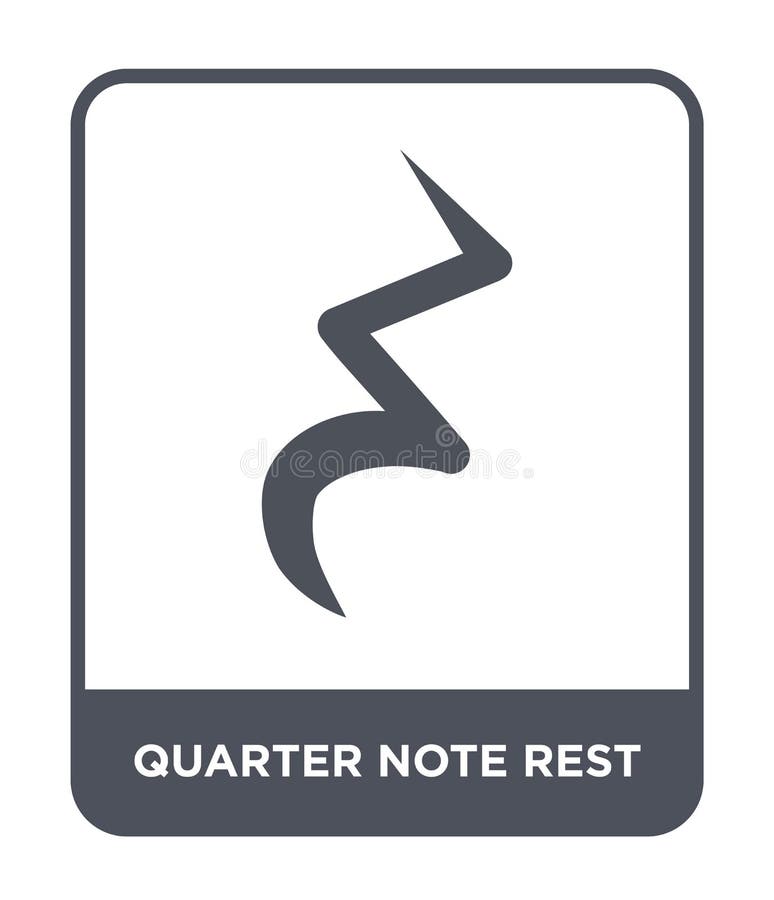 Quarter Note Rest Icon in Trendy Design Style. Quarter Note Rest Icon ...