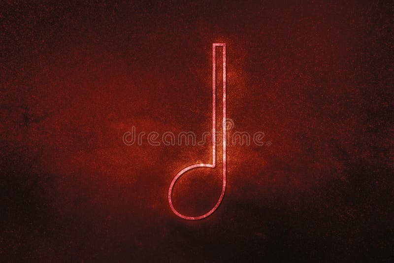 Quarter Note Symbol, Music Background Stock Illustration - Illustration ...