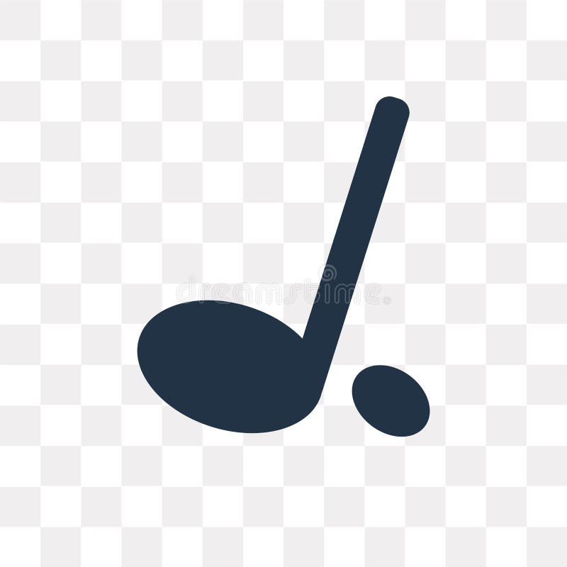 Quarter Note Vector Icon Isolated on Transparent Background, Qua Stock ...