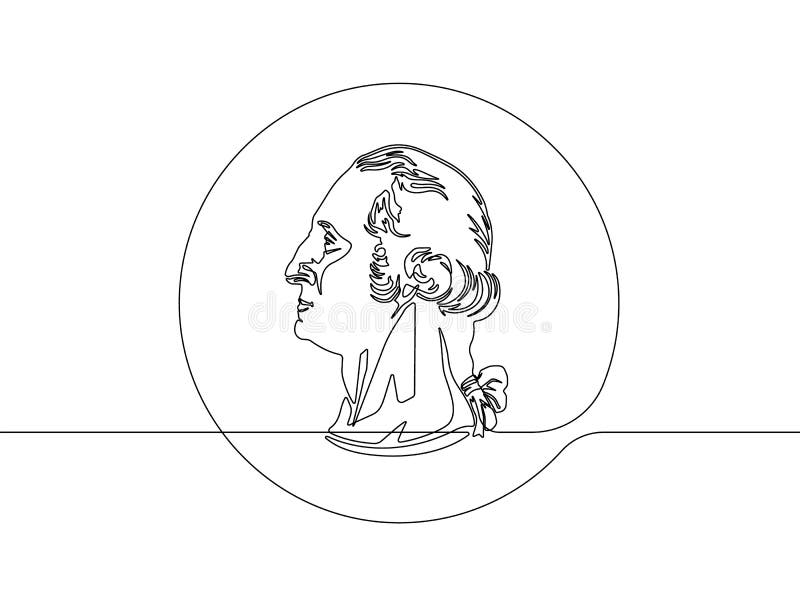 George Washington Quarter Drawing Stock Illustrations – 16 George ...