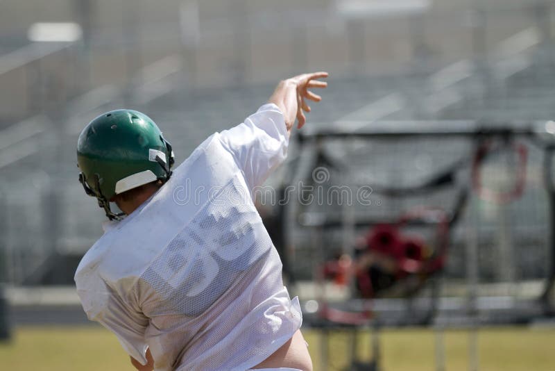 Quarterback Training Equipment Stock Image - Image of high, training ...