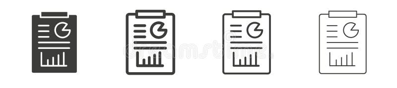 Quarterly Report Icon Vector Set on White Background Stock Vector ...