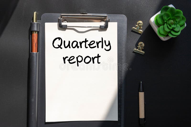 Quarterly Report is Shown Using a Text Stock Image - Image of countdown ...