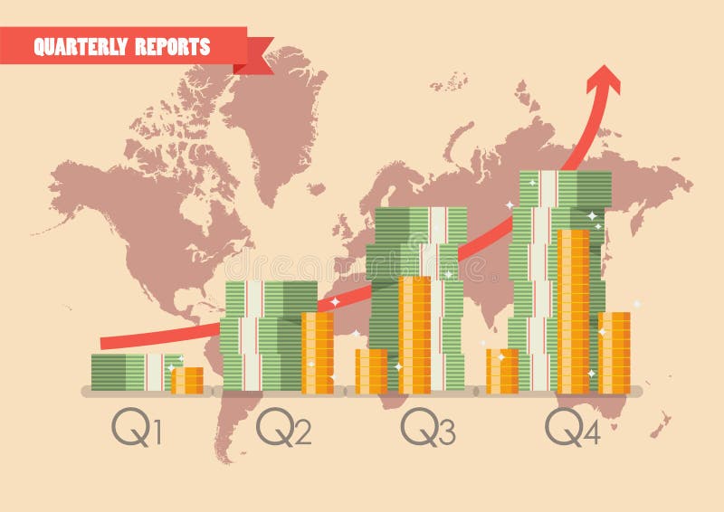 Quarterly Reports Infographic Stock Vector - Illustration of business ...