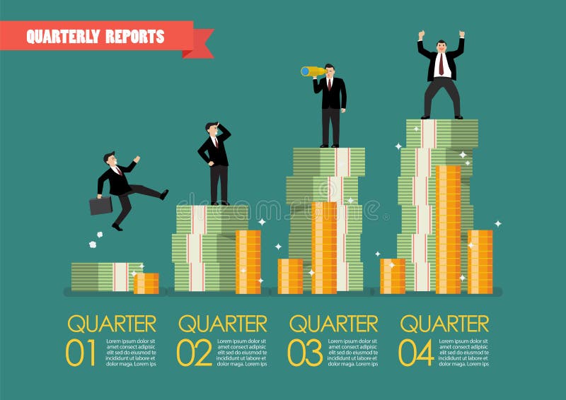 Quarterly Reports Infographic Stock Vector - Illustration of commerce ...