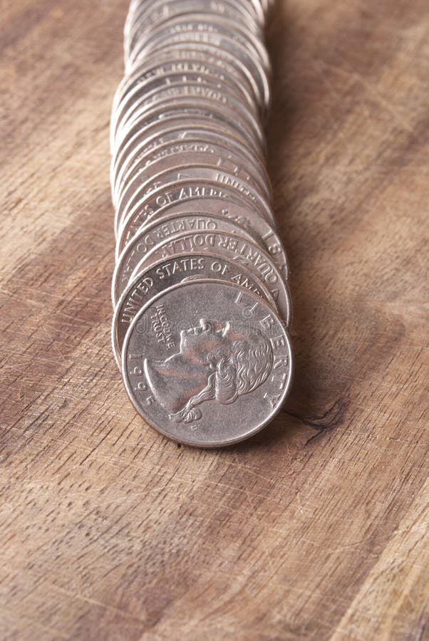 Pile of US Quarters stock image. Image of broke, euro - 19060569