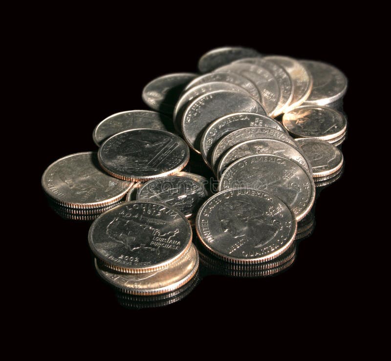 Quarters stock image. Image of payment, successful, wealth - 646049