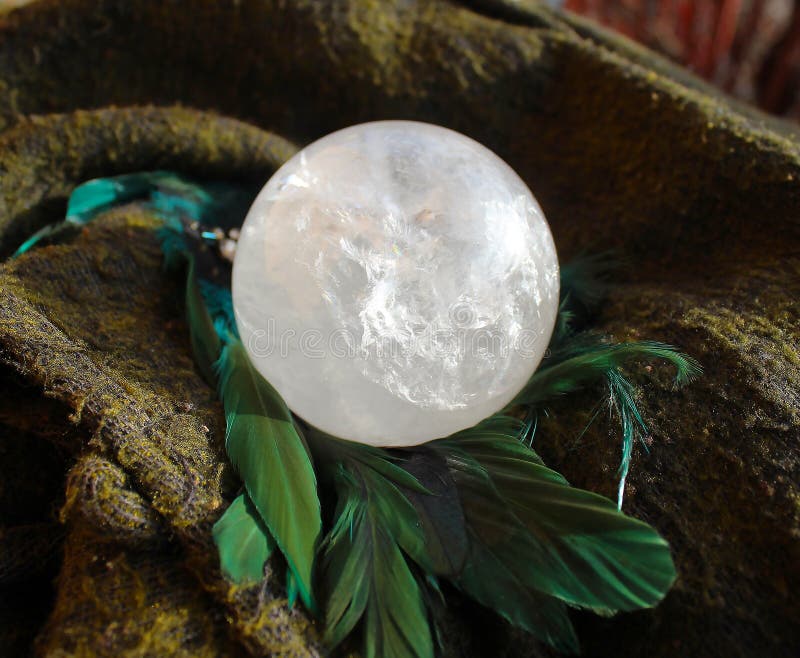 Quartz crystal ball stock photo. Image of ring, idea - 140467768