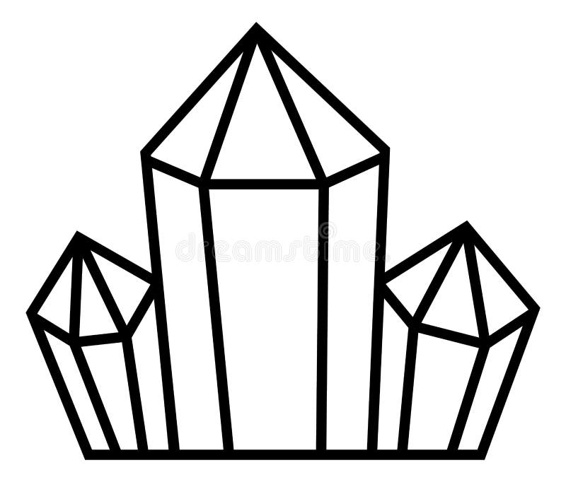 Crystal Quartz Outline Stock Illustrations – 1,507 Crystal Quartz ...