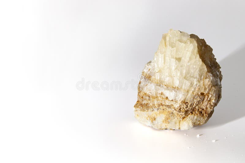 Crystal Isolated on White Background, Side View. Horizontal Stock Photo ...