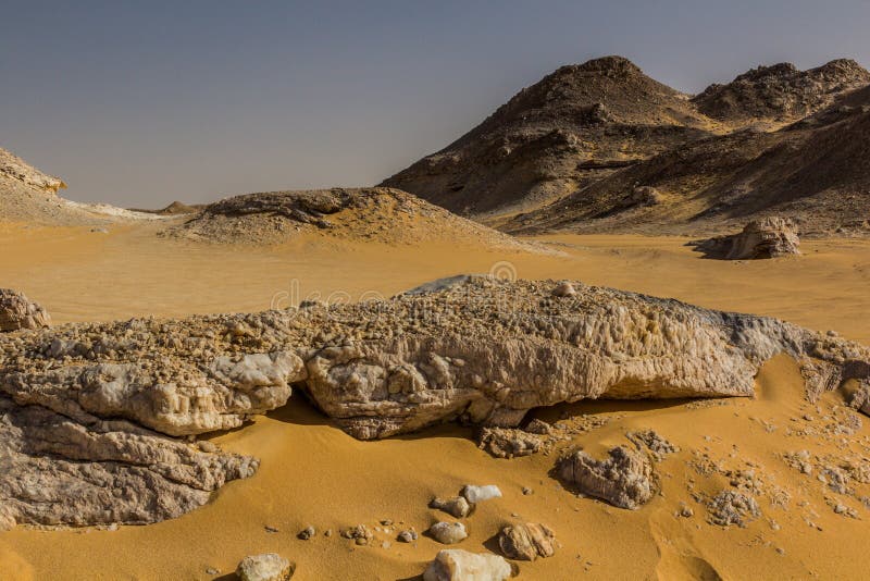 Quartz at the Crystal Mountain in the Western Desert, Egy Stock Image ...