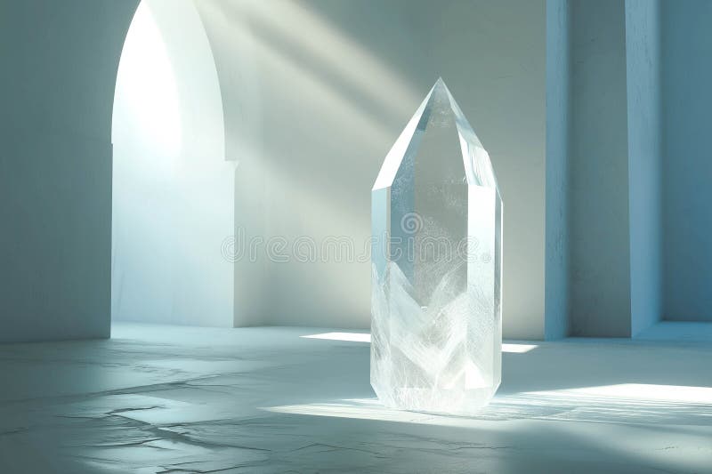 Quartz crystal in nature stock illustration. Illustration of precious ...