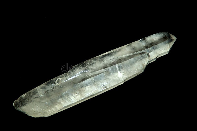 Quartz Crystal Shard Over Black Stock Image - Image of rock, magical ...
