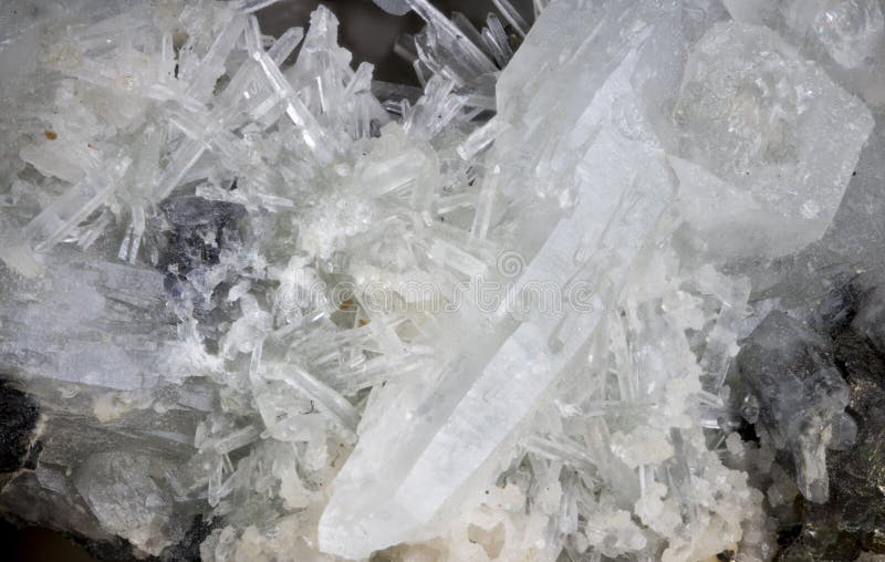 Quartz Crystal Sharp Macro Image Stock Image - Image of macro, iced ...