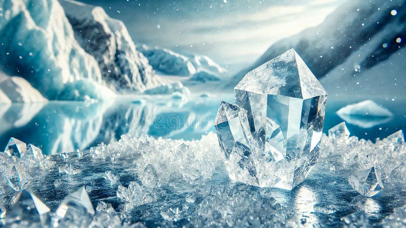 Quartz Crystals Catching the Light, Showcasing Their Clear, Reflective ...