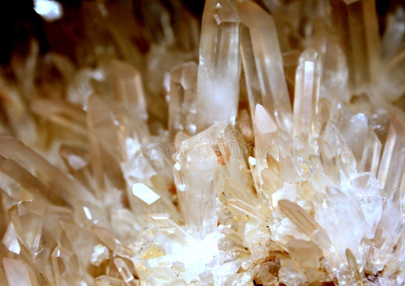 Quartz Crystals in the Collection of Rare Minerals Stock Image - Image ...