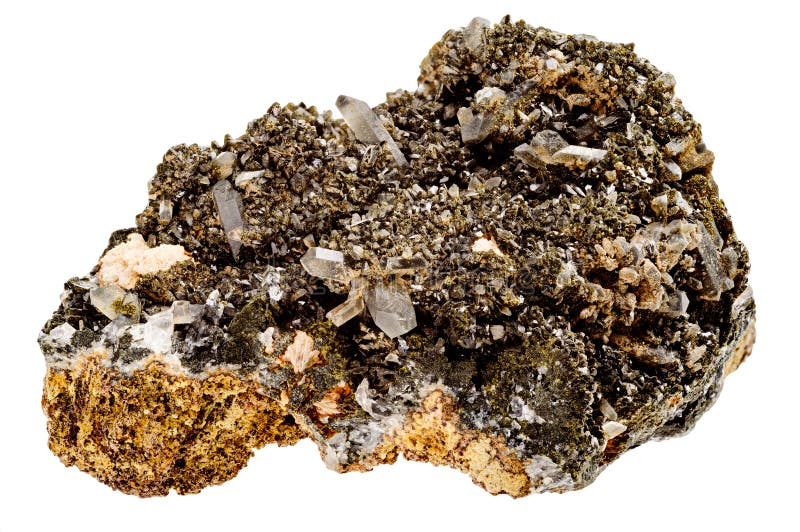 Quartz Crystals on Host Rock Stock Photo - Image of precious, rock ...