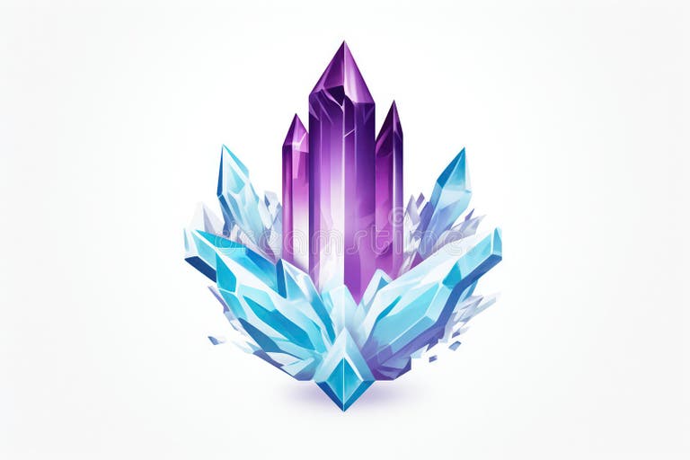 Quartz Logo on White Background. Generative AI Stock Illustration ...