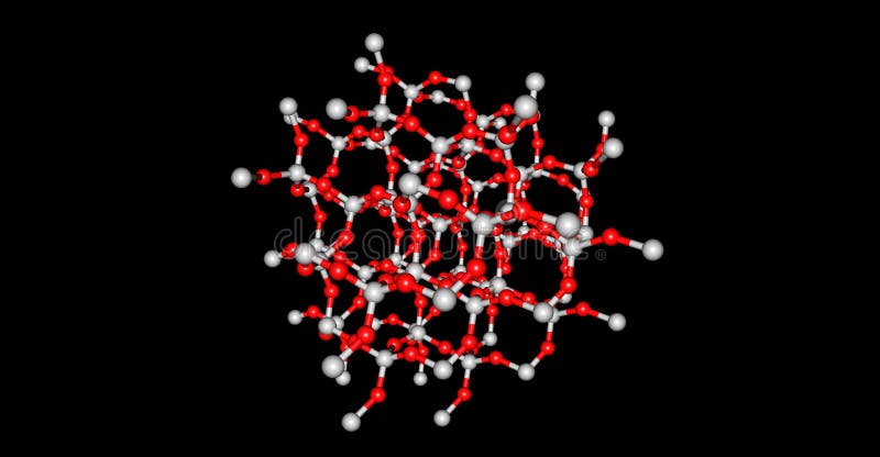Quartz Molecular Structure Isolated on Black Background Stock ...