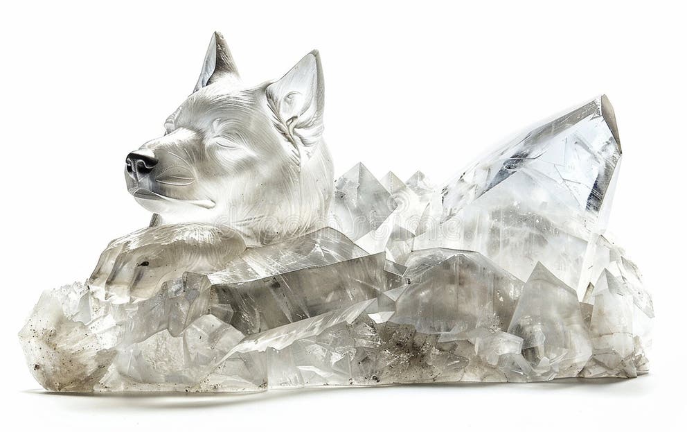 Quartz Pet on Bright White -Generative Ai Stock Illustration ...