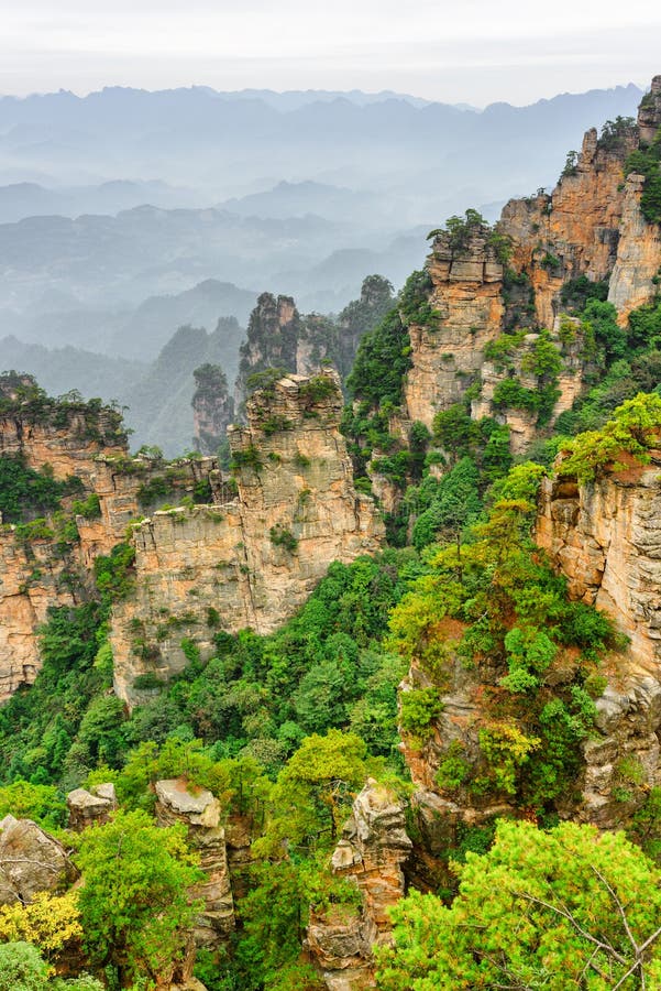 Quartz Sandstone Pillars (Avatar Mountains Stock Photo - Image of ...