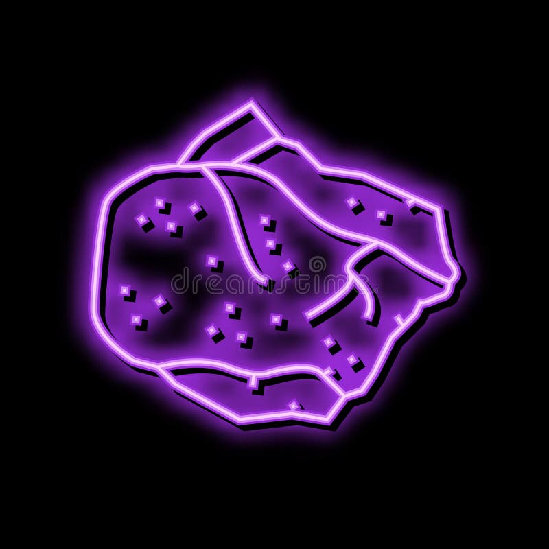 Quartzite Stone Rock Neon Glow Icon Illustration Stock Vector ...