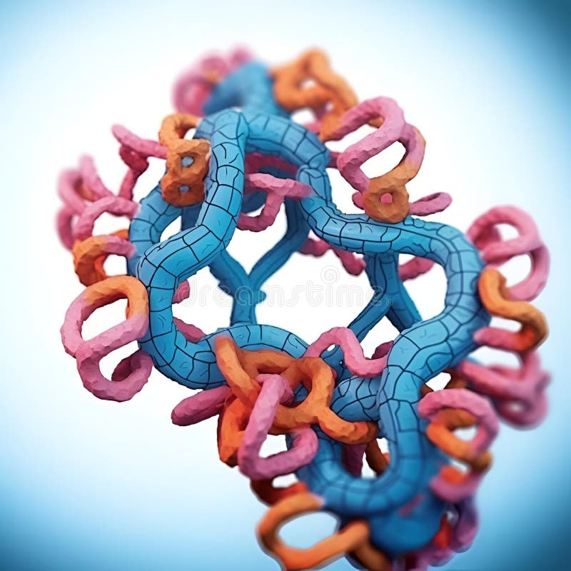 Quaternary Structure of a Protein - AI Generated Illustration Stock ...