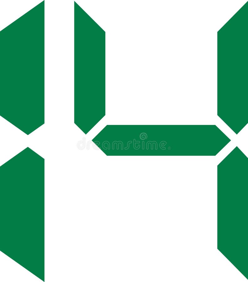 Chiffre 14, Quatorze, Réfléchi Sur La Surface De L'eau, O Illustration ...