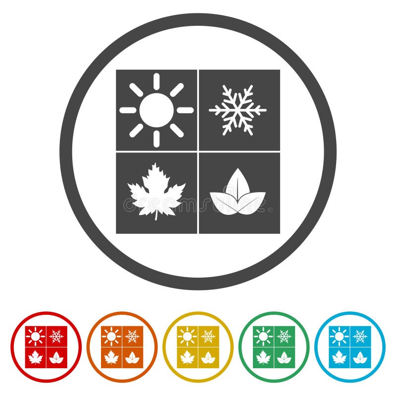 Logo de quatre saisons illustration de vecteur. Illustration du fleur ...