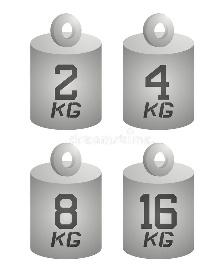 Quatre symboles de poids illustration de vecteur. Illustration du ...