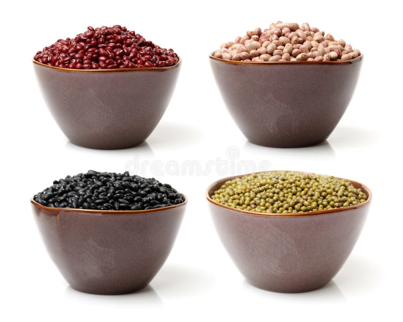 Quatre types d'haricots photo stock. Image of mexicain - 106885452