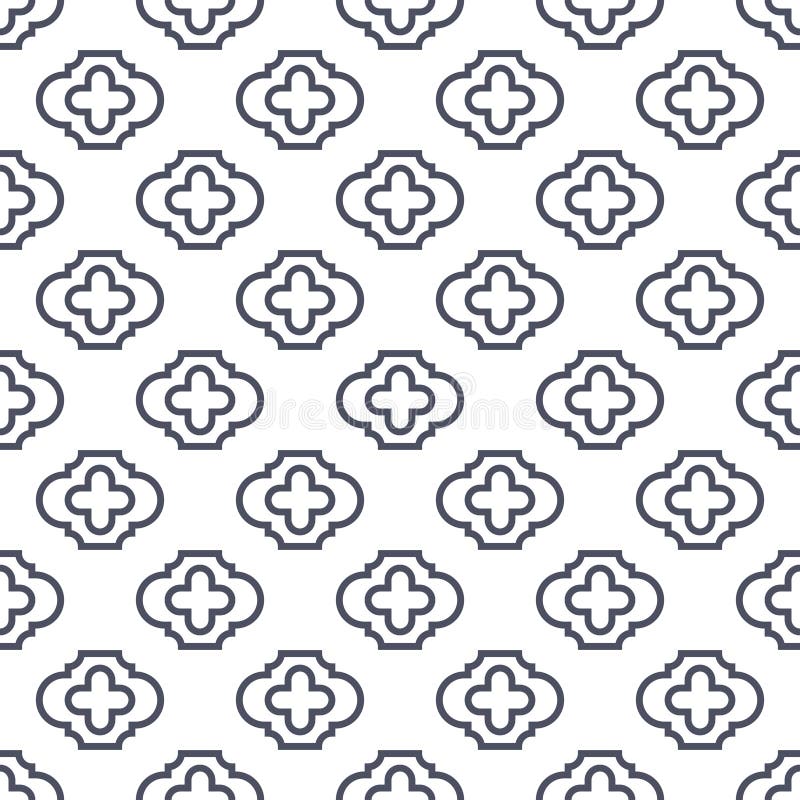 Quatrefoil Seamless Line Vector Pattern Stock Vector Illustration Of