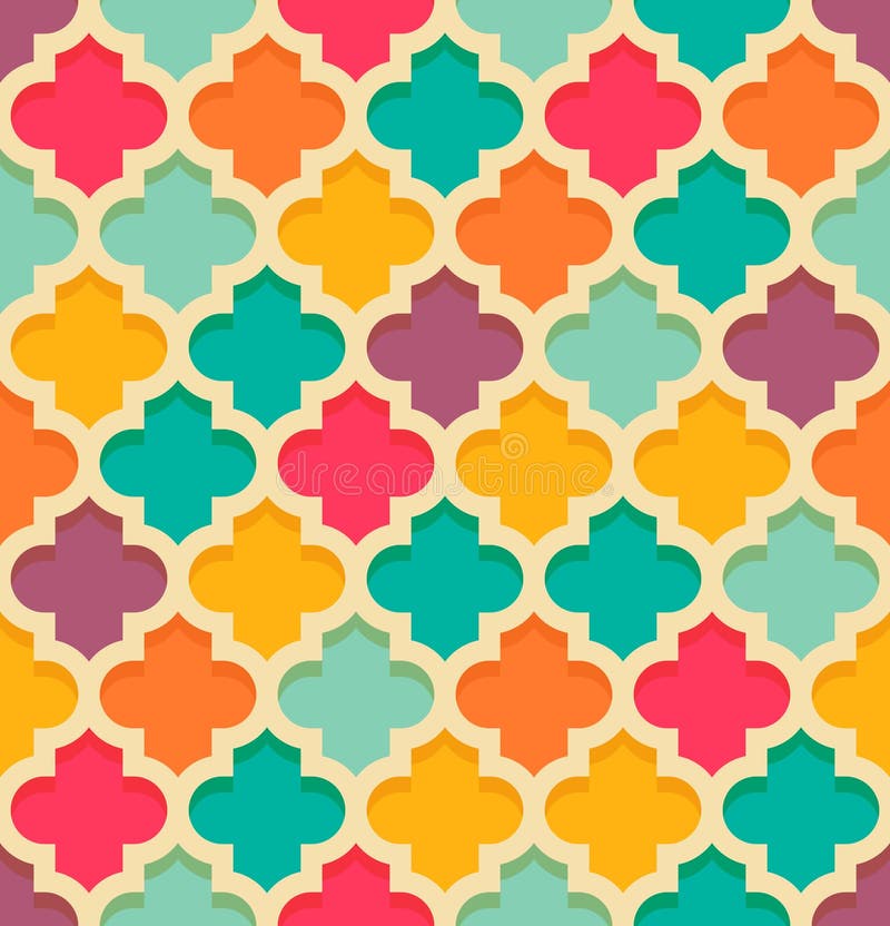 Quatrefoil Seamless Pattern Stock Vector - Illustration of geometric ...