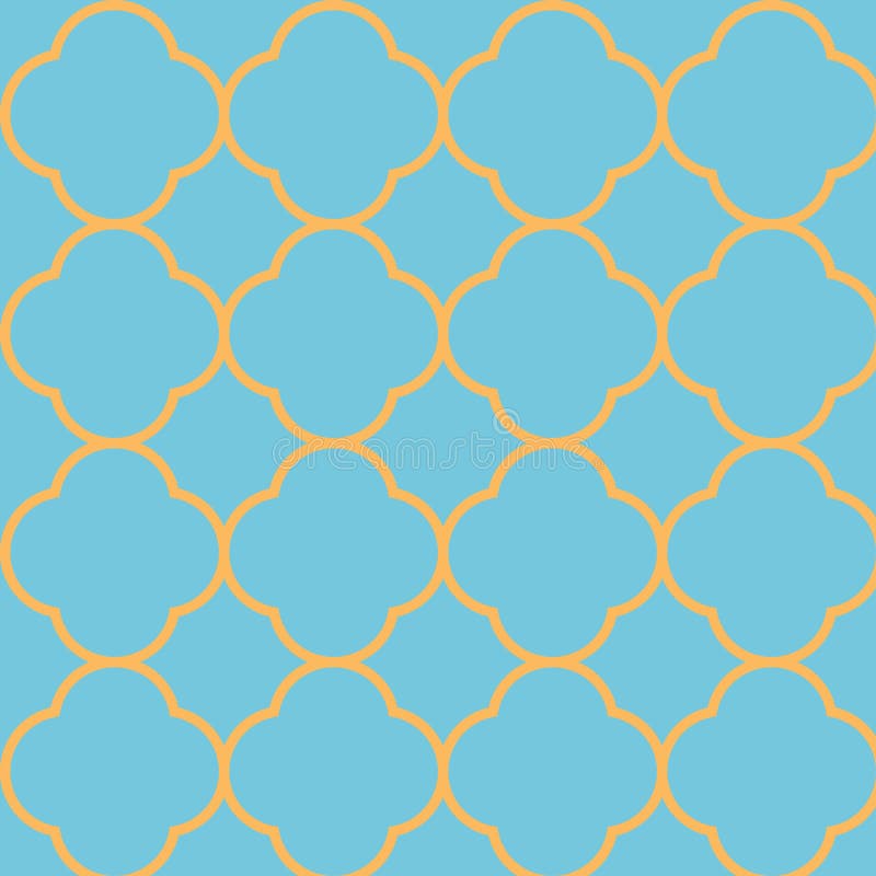 Quatrefoil Seamless Repeat Pattern Design Stock Vector Illustration