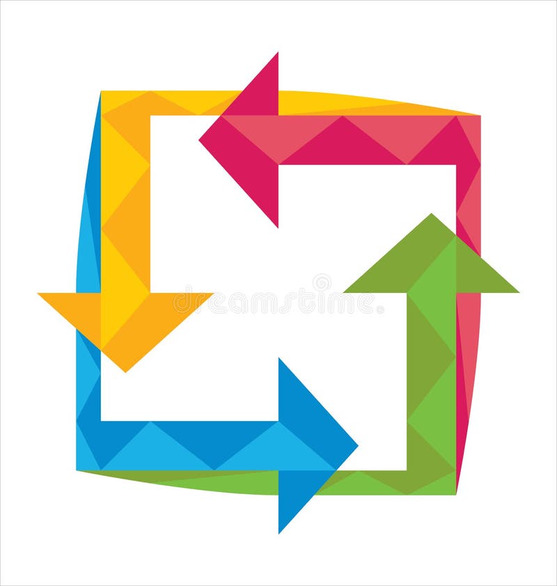 Quatro setas ilustração do vetor. Ilustração de troca - 33958389