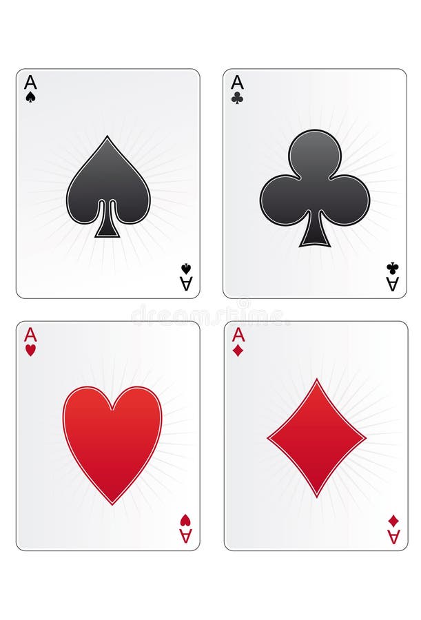 Quattro assi illustrazione vettoriale. Illustrazione di tenuta - 19711830