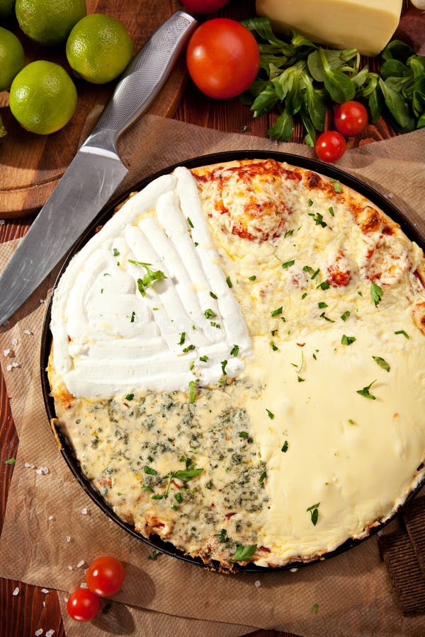 Quattro Formaggi stock image. Image of tasty, crust, classic - 44033835