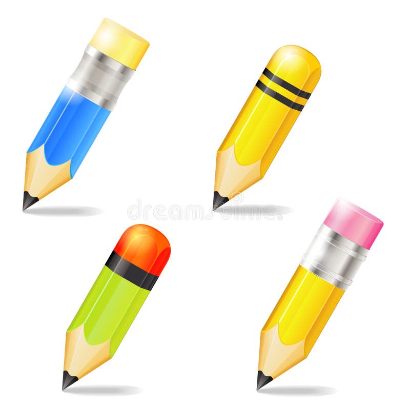 Icone della matita messe illustrazione vettoriale. Illustrazione di ...