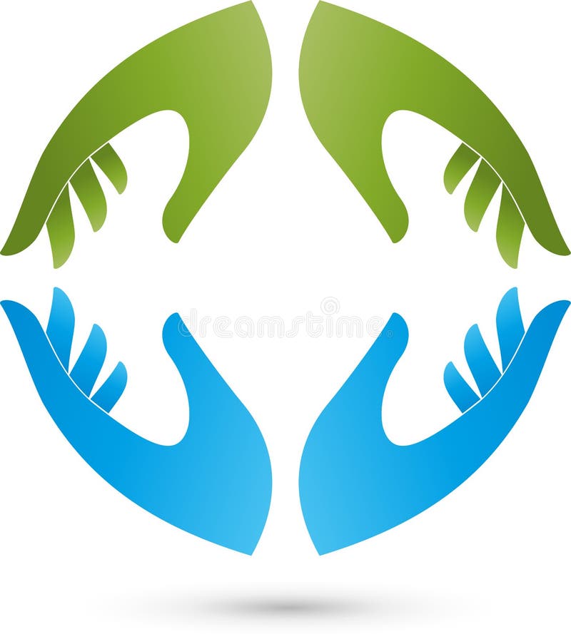 Quattro Logo Delle Mani, Dell'assistente E Del Gruppo Illustrazione ...