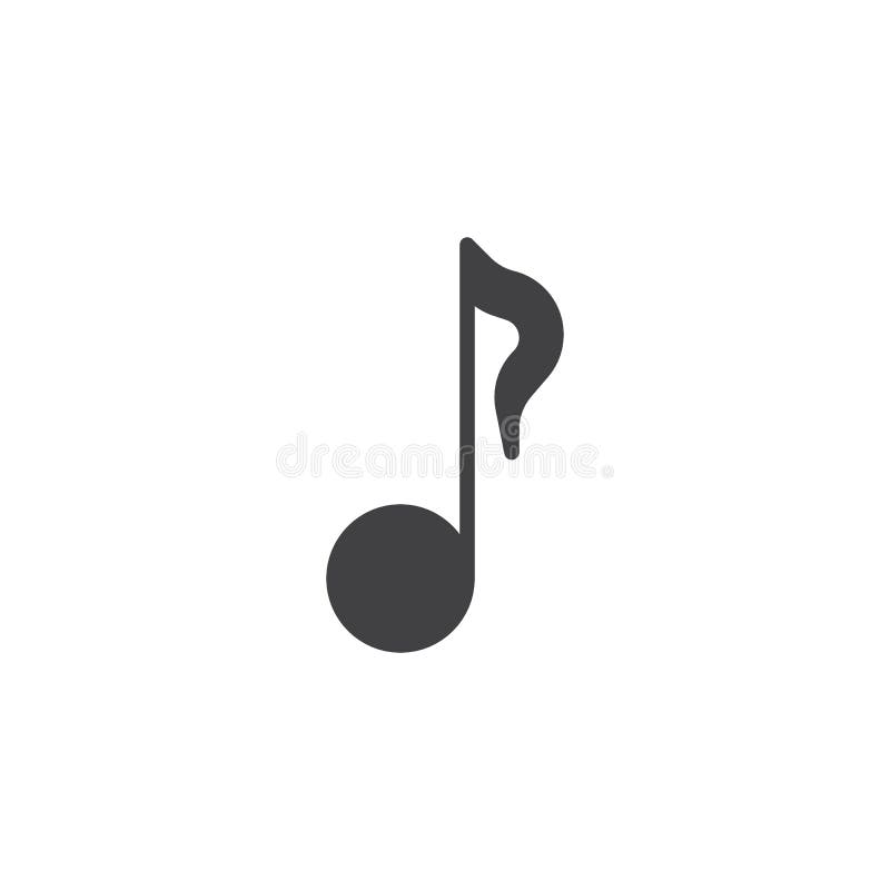 Quaver Music Note Outline Icon Stock Vector - Illustration of music ...