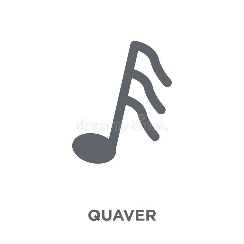 Quaver Icon Vector Sign and Symbol Isolated on White Background Stock ...