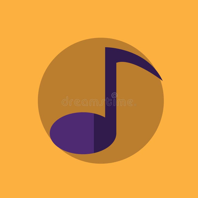 Quaver Music Note Outline Icon Stock Vector - Illustration of music ...