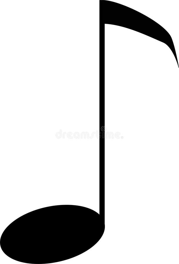 Quaver musical note stock illustration. Illustration of graphic - 218796202
