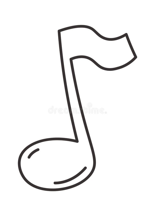Quaver Musical Note stock vector. Illustration of element - 282293139