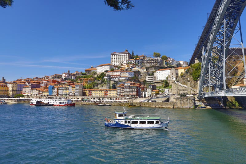 Quay of the City of Port and Its Bridge Editorial Image - Image of ...